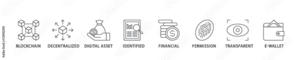 Vector de Stock Defi icon set flow process illustrationwhich consists ...