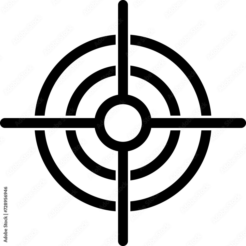 Target crosshairs in simple vector design Stock Vector | Adobe Stock