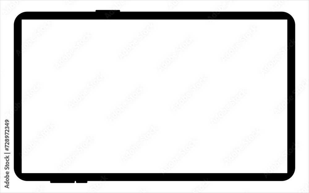 Blank screen tablet frame, Layout of a universal set of devices. UI ...