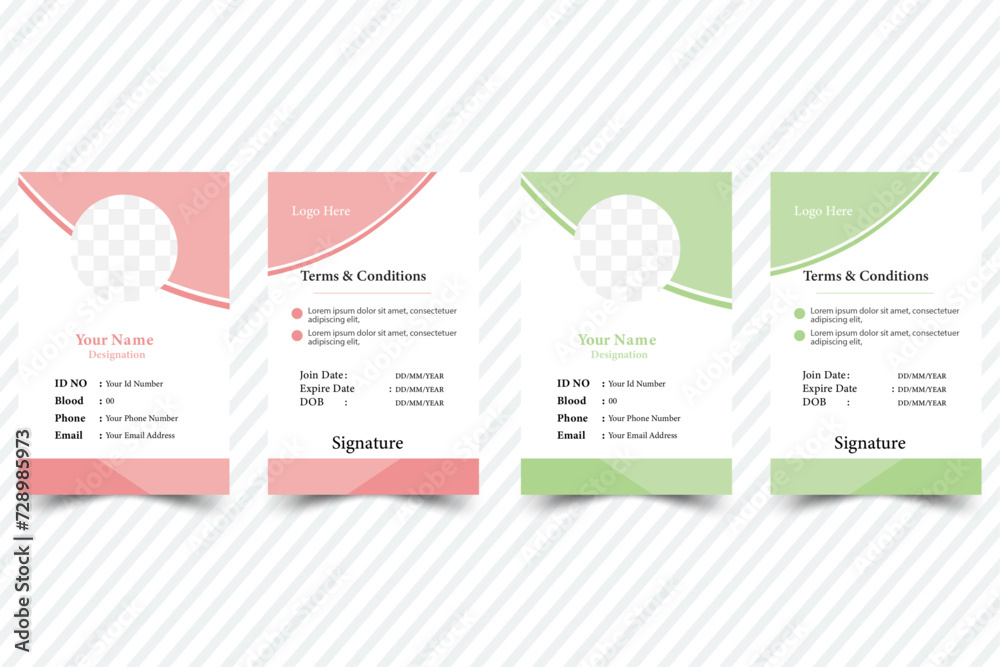 simple employee business name card template vector.professional ...