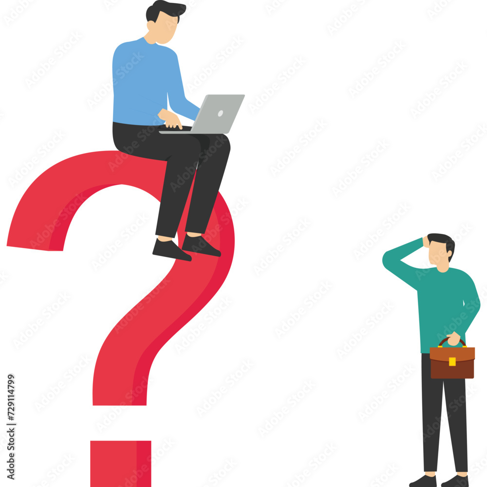 Vector de Stock Frequently Asked Questions Concept, Character Showing ...