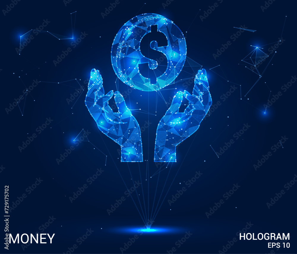 Hologram money. Step into the holographic realm with this vector art ...