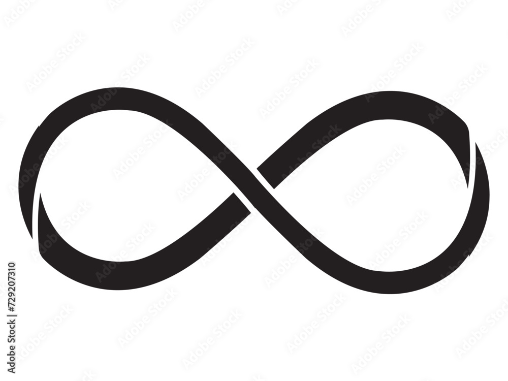 infinity symbol - simple with discontinuation - isolated - vector ...