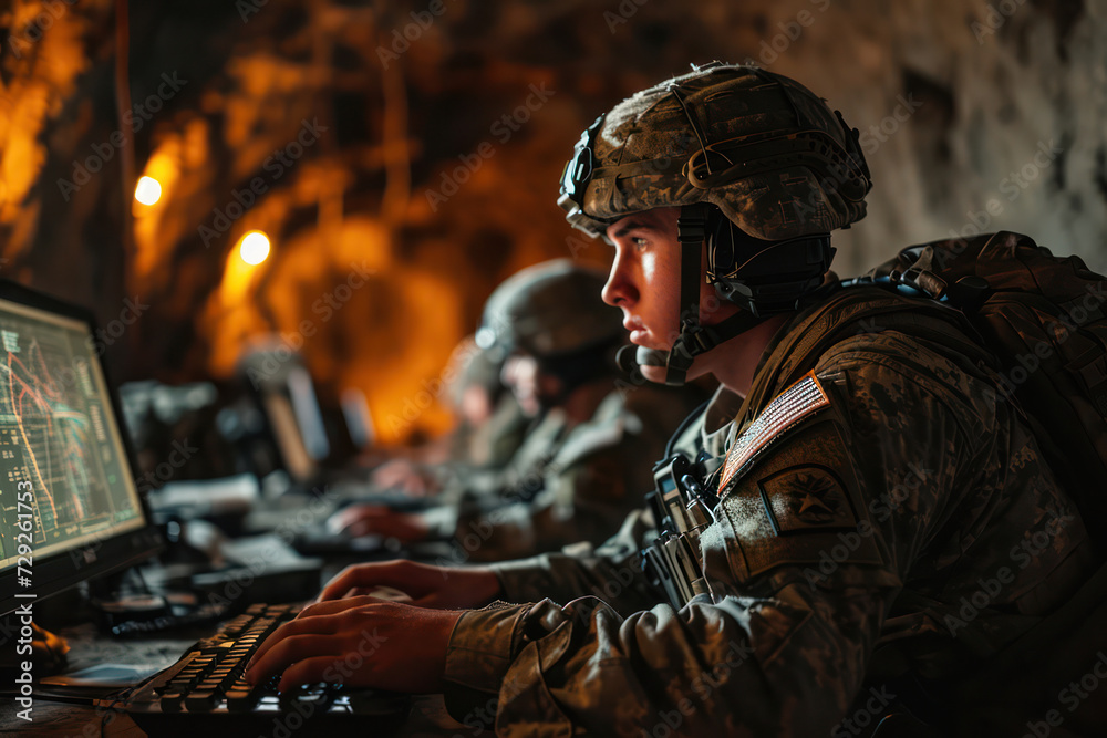 Armed Warrior Camouflaged in the Battle: Portrait of a Special Forces ...