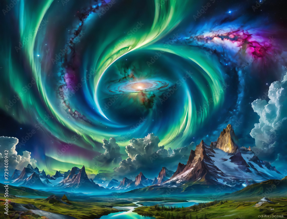 Surreal Cosmic Scenery - Celestial Bodies and Space-Time Distortion in ...