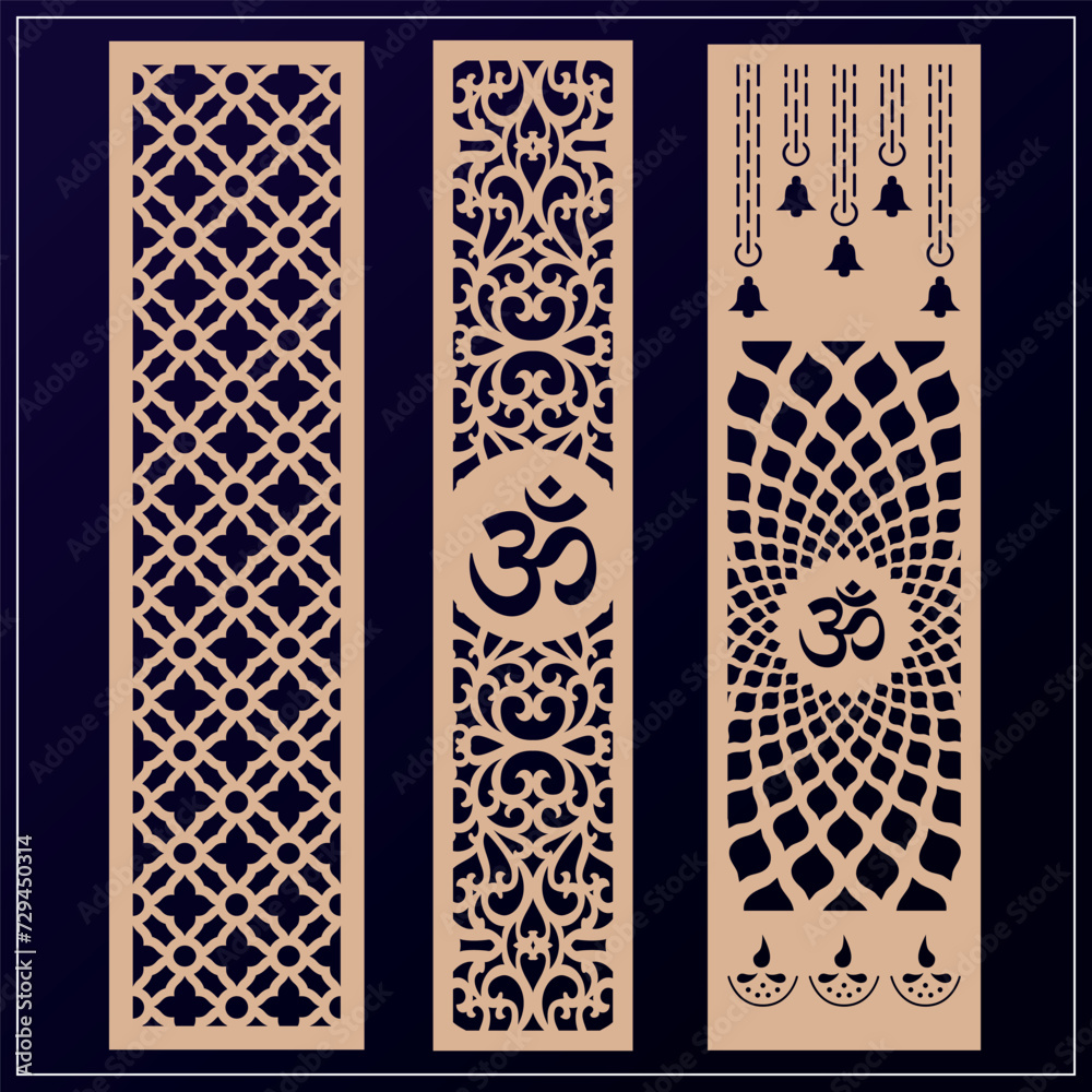 Om Jali design used for temples, Mandir. Om acrylic jali, corian jali ...