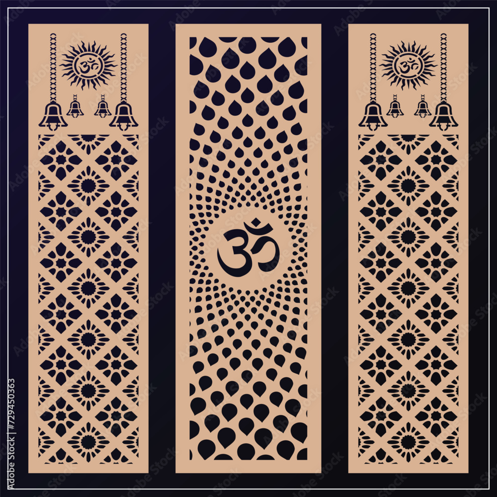 Om Jali design used for temples, Mandir. Om acrylic jali, corian jali ...