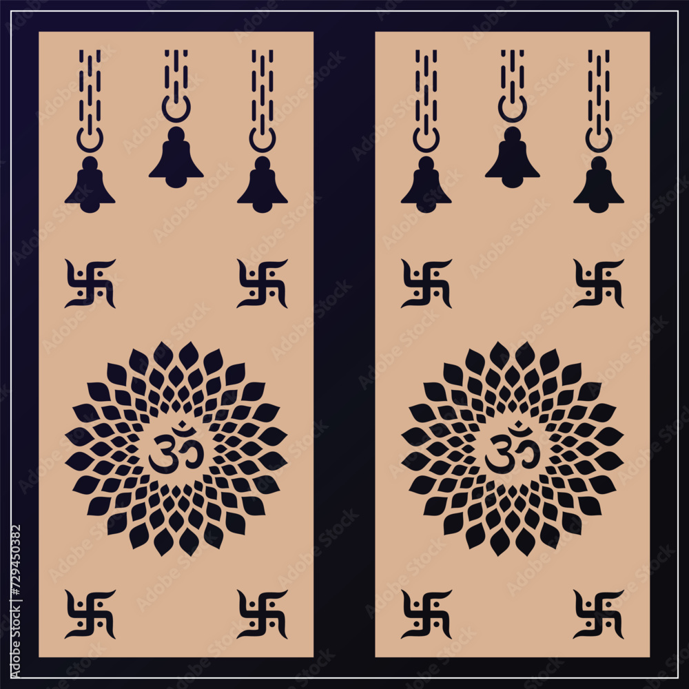 Om Jali design used for temples, Mandir. Om acrylic jali, corian jali ...