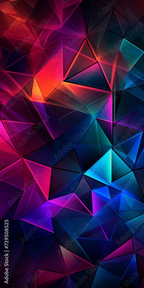 Geometric pattern, multicolored drawing, graphics, minimalistic ...