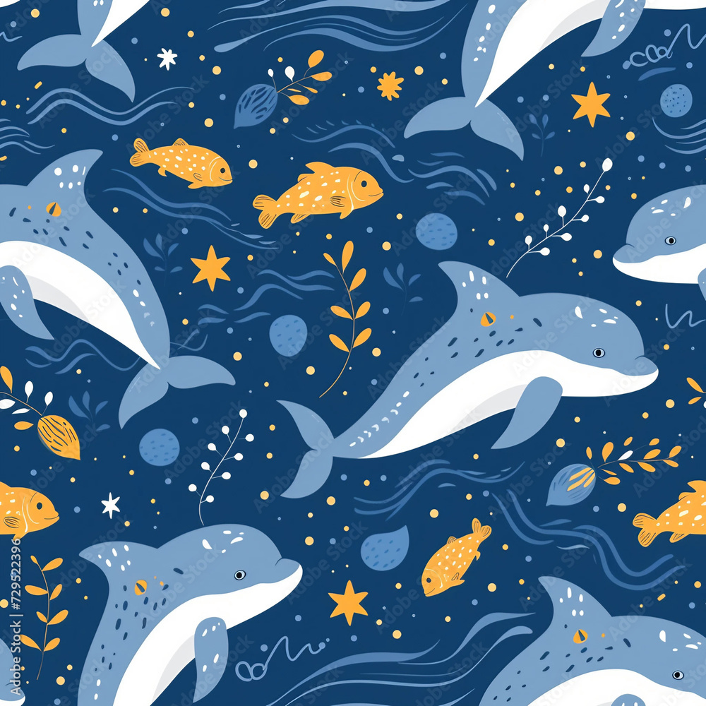 Dolphin Pattern Stock Photo | Adobe Stock