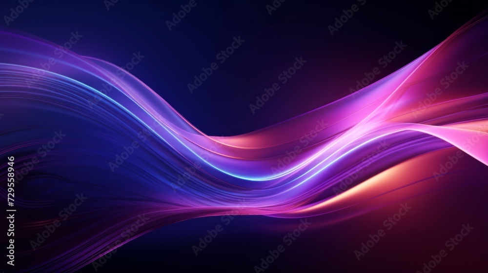 Pulsating neon futurism: dynamic motion tech, high-speed light trails ...