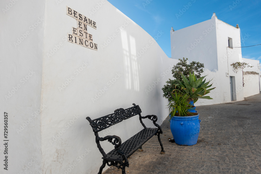Nice corner located on a street in Vejer de la Frontera, called Besame ...