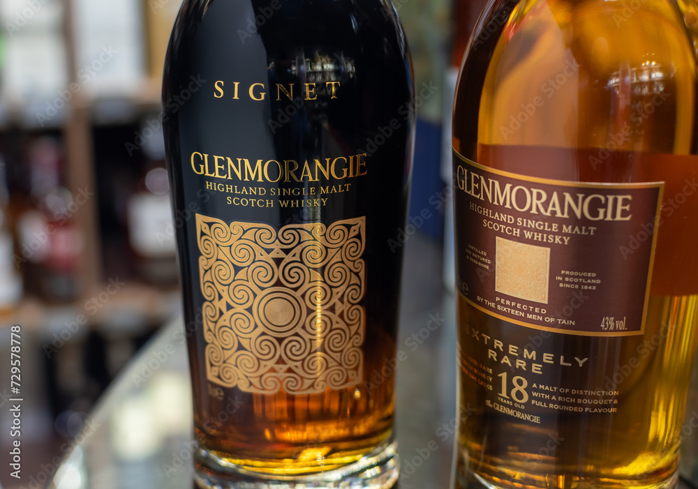 Bottle of Highland Single Malt Scotch Whisky Glenmorangie Signet and ...