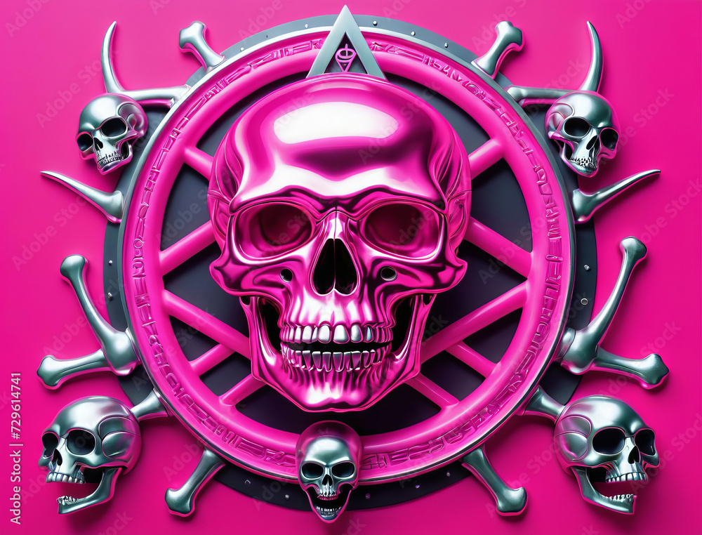 Illuminati Secrets - Surreal Artwork with Skull and Bones, Reptilian ...