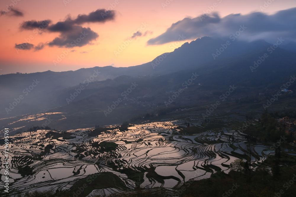 Yuanyang Rice Terraces or known as Yuanyang Terraced Field,known as a ...