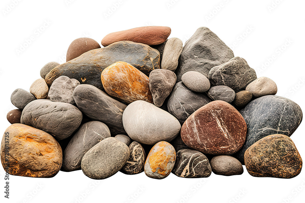 Stones and soft shadow isolated on a Transparent background. Generative ...