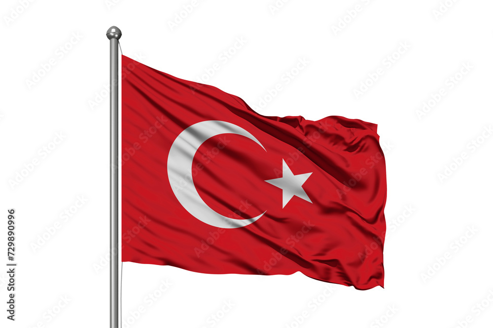 turk bayragi vector. turkish flag vector. transparent background. high ...