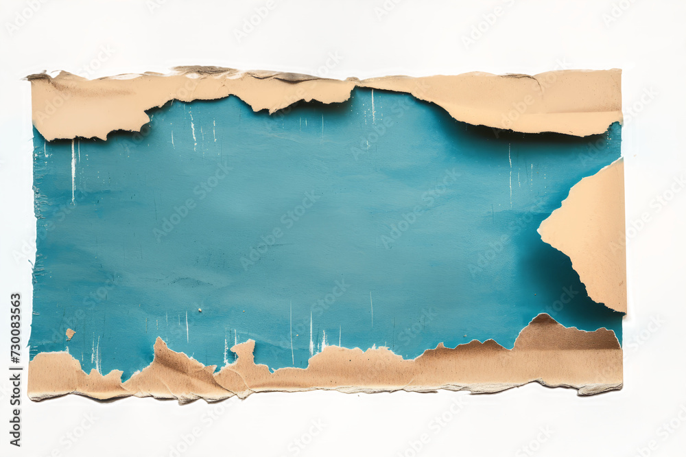 mimic torn paper edges with distressed brush strokes, creating a torn ...