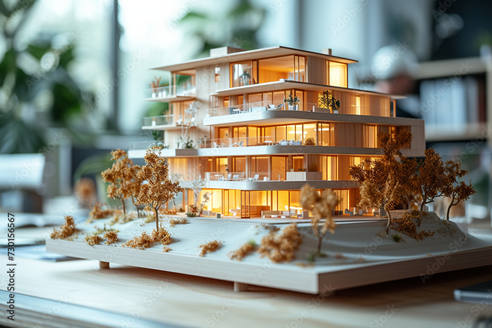 Architects team designs sustainable apartment buildings in office ...