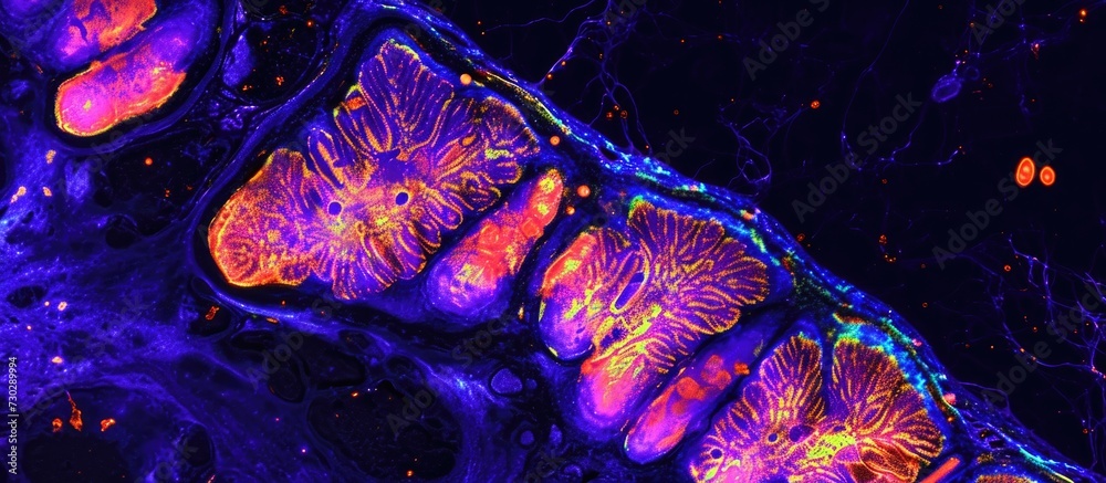 Immunofluorescence-recorded mouse brain section shows distinctive ...