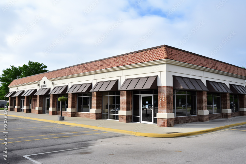 Commercial Building Fascia Logo And Signage Mockup The Exterior Wall Of ...