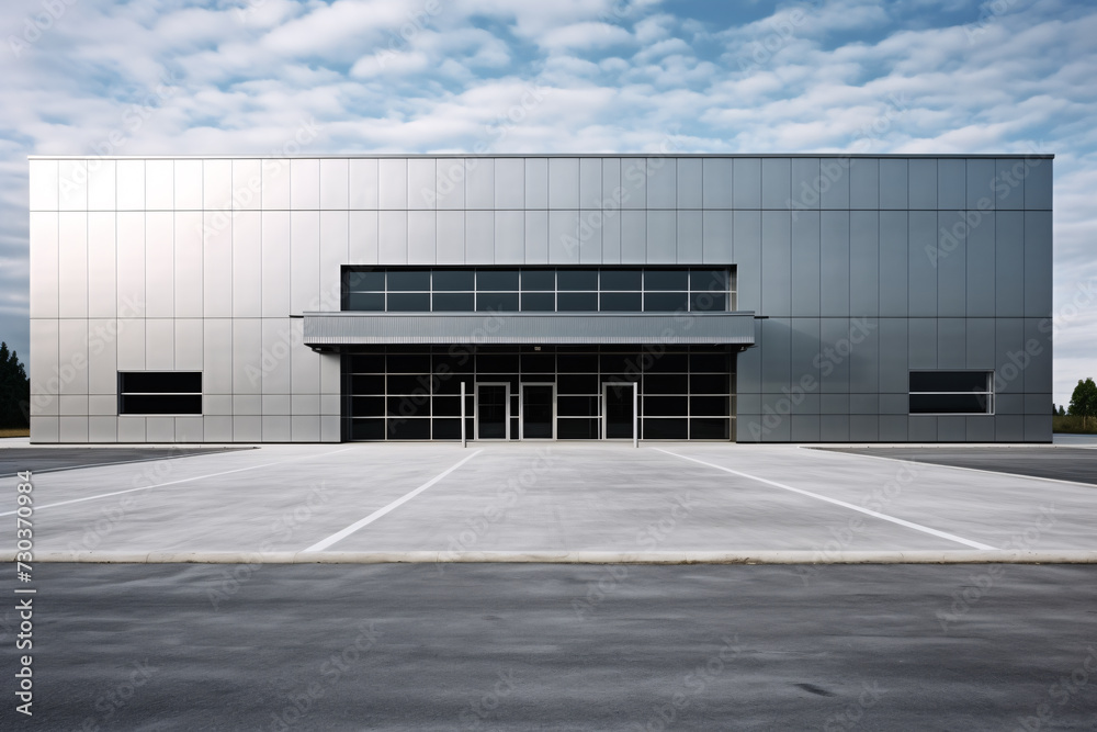 Fotografie Commercial Building Fascia Logo And Signage Mockup The ...