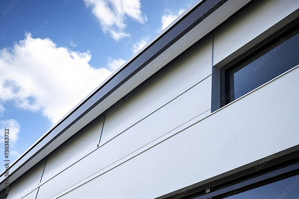 Commercial Building Fascia Logo And Signage Mockup The Exterior Wall Of ...