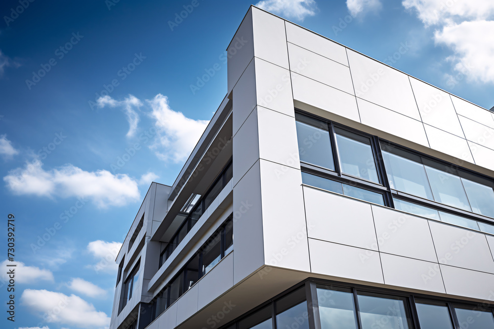 Commercial Building Fascia Logo And Signage Mockup The Exterior Wall Of ...