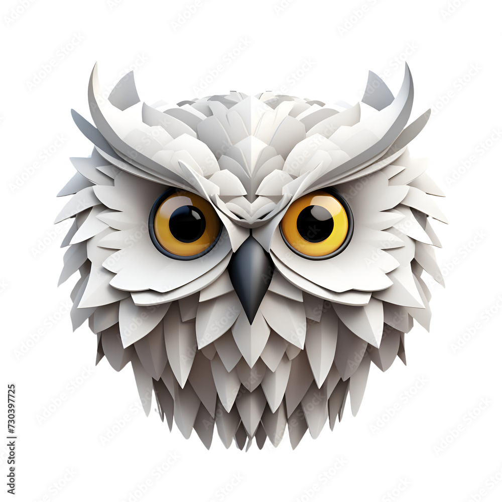 3D Cartoon Owl EDC Owl Night Owl Illustration Logo No Background ...