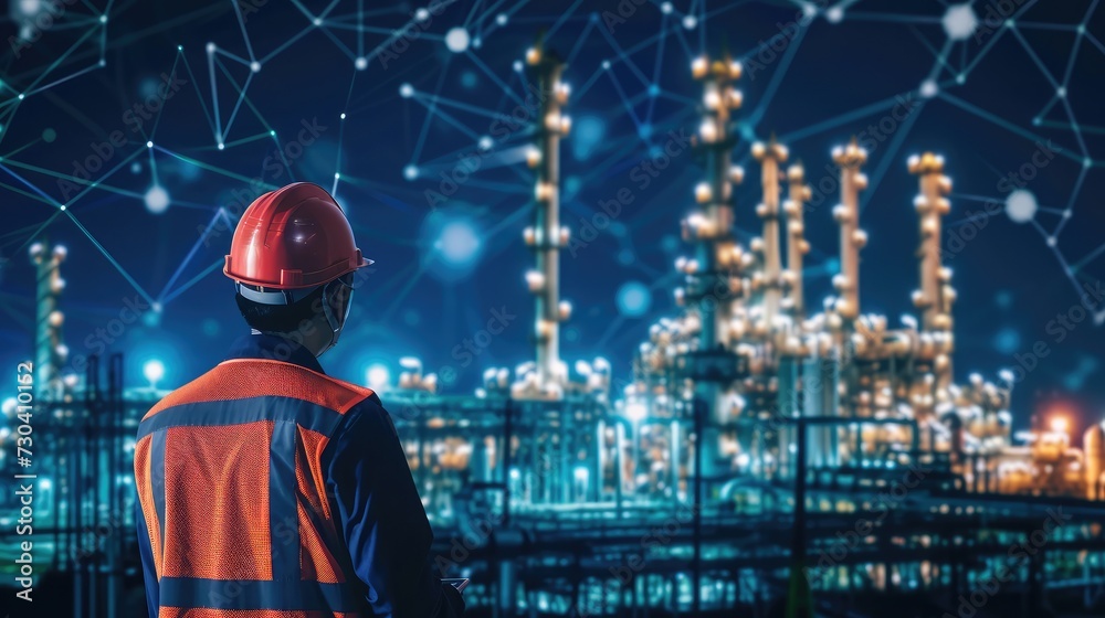 engineer smart city industry background, sustainable power saving ...