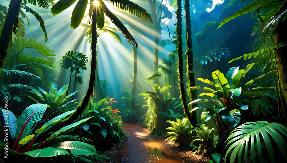 Tropical Rainforest. Jungle. Greenery. Lush. Biodiverse. Nature ...
