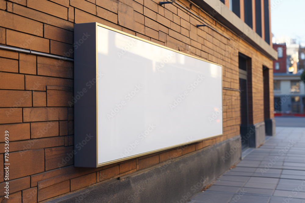 Commercial Building Fascia Logo And Signage Mockup The Exterior Wall Of ...