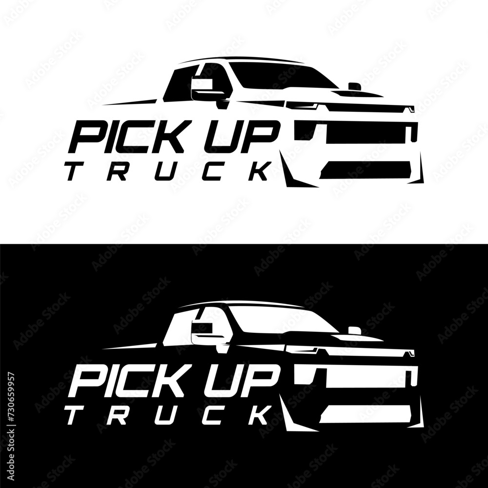 pick up truck logo design vector Stock Vector | Adobe Stock
