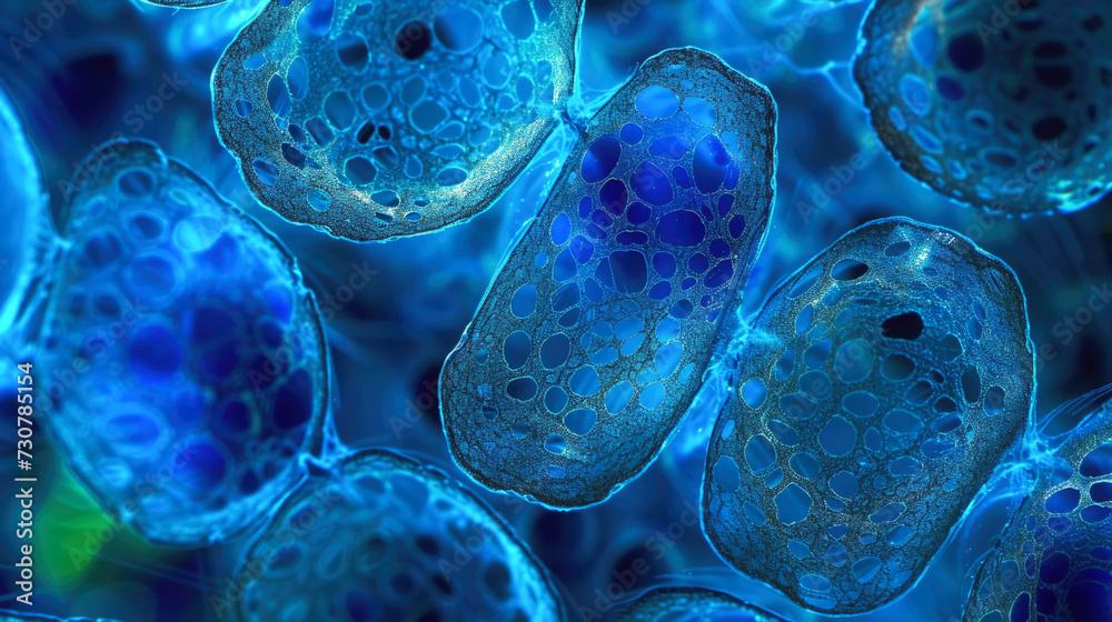 Microscopic View of Plant Cell Structures Stock Photo | Adobe Stock