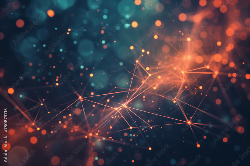 An abstract background for showcasing an interconnected network concept ...