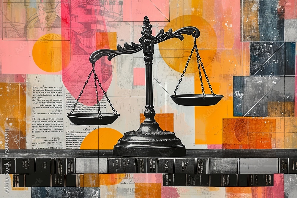 Scales of Justice: Modern Interpretation Stock Illustration | Adobe Stock