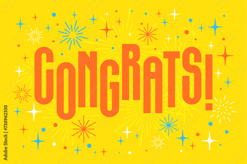 Stock-Vektorgrafik „Congratulations card, poster, banner, greeting card ...