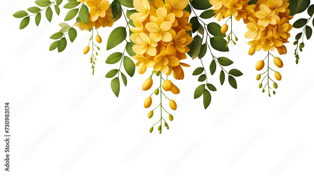Cassia fistula Kani Konna flower illustration without background for ...