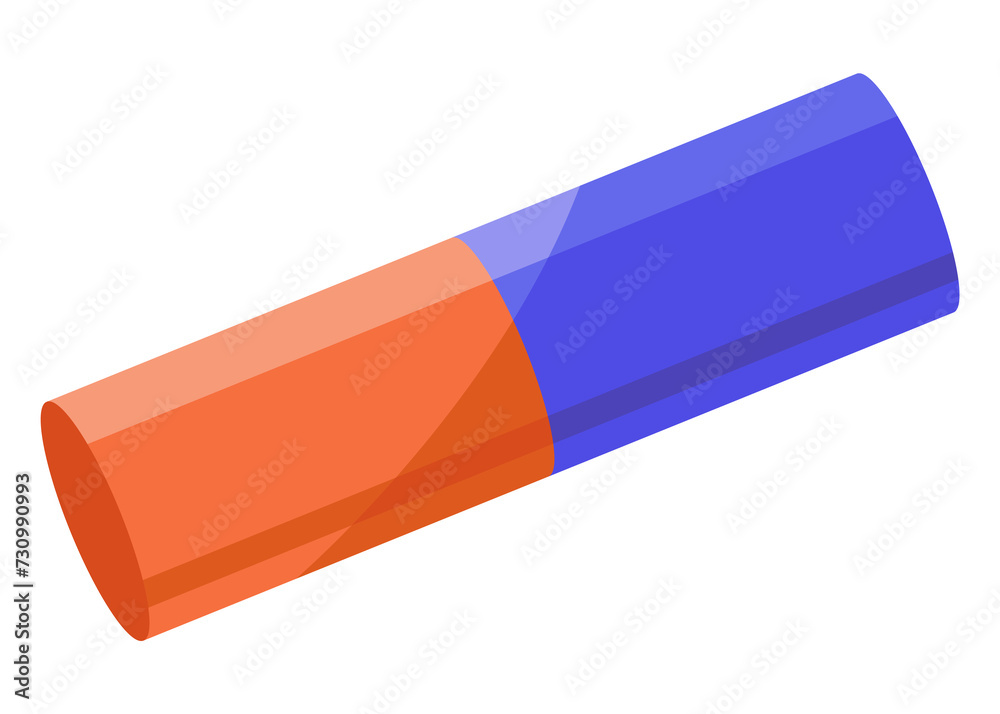 Magnetic force and electromagnetic field. Polar magnet scheme ...