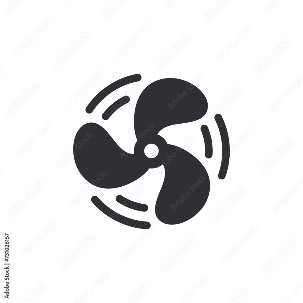 Стоковий вектор Fan icon. Ventilator. Turbine symbol. Propeller screw ...