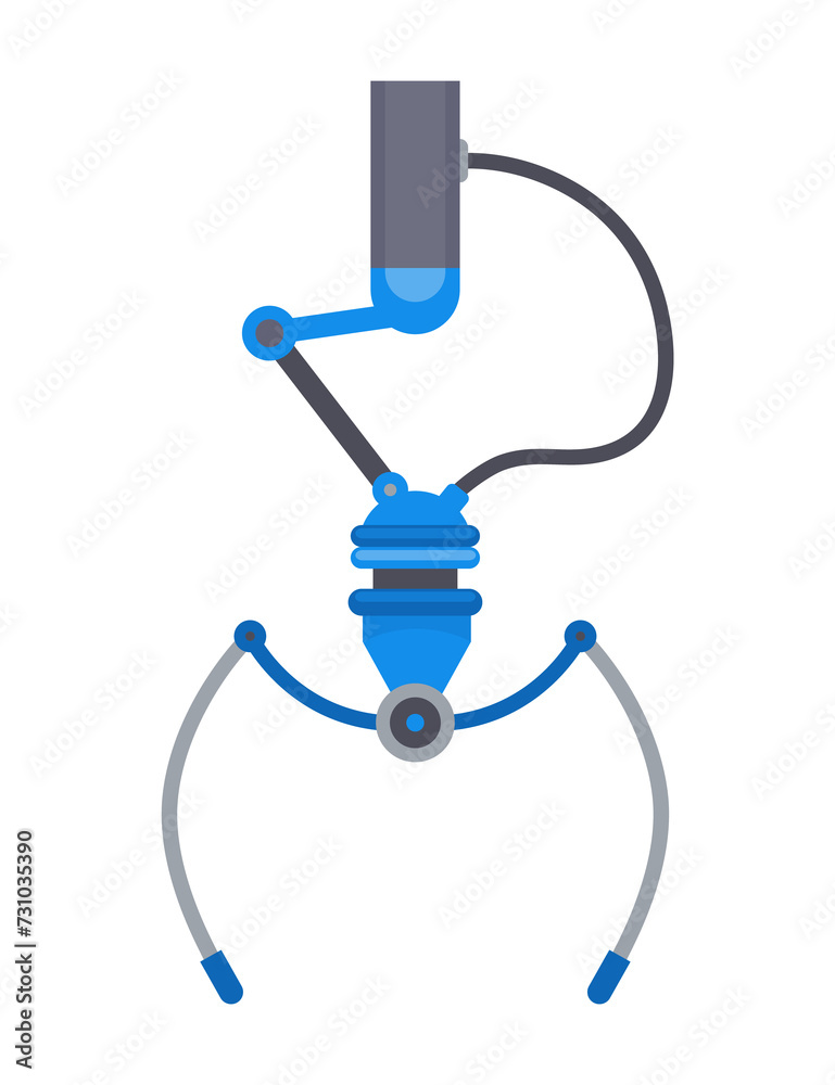 Mechanical claw gripper. Mechanical robotic grip. Arm arcade game hooks ...