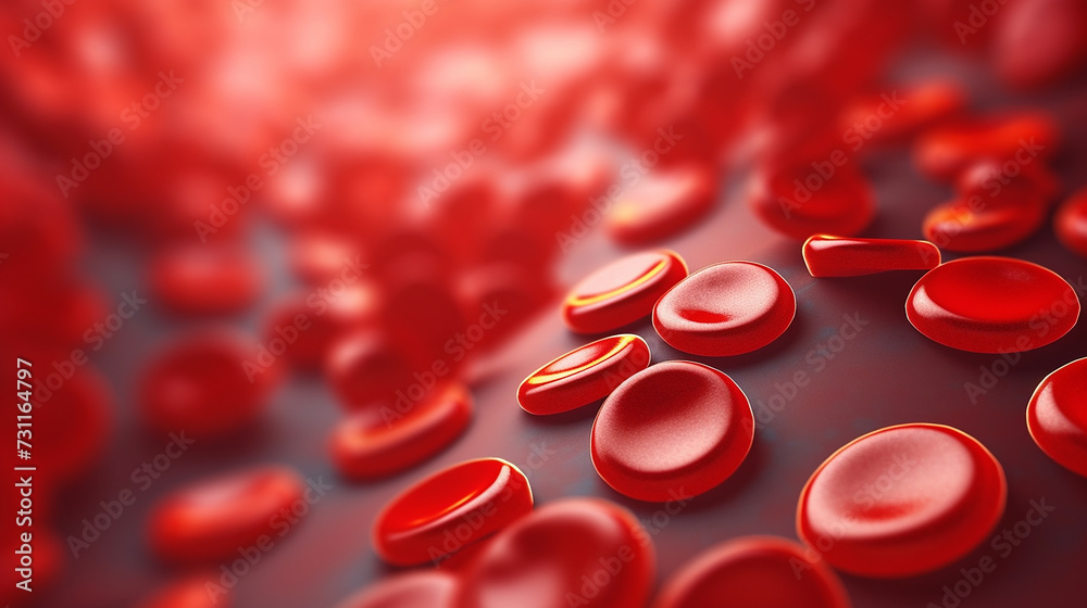 Artificial red blood cells. Model of red blood cell. Lab-grown ...