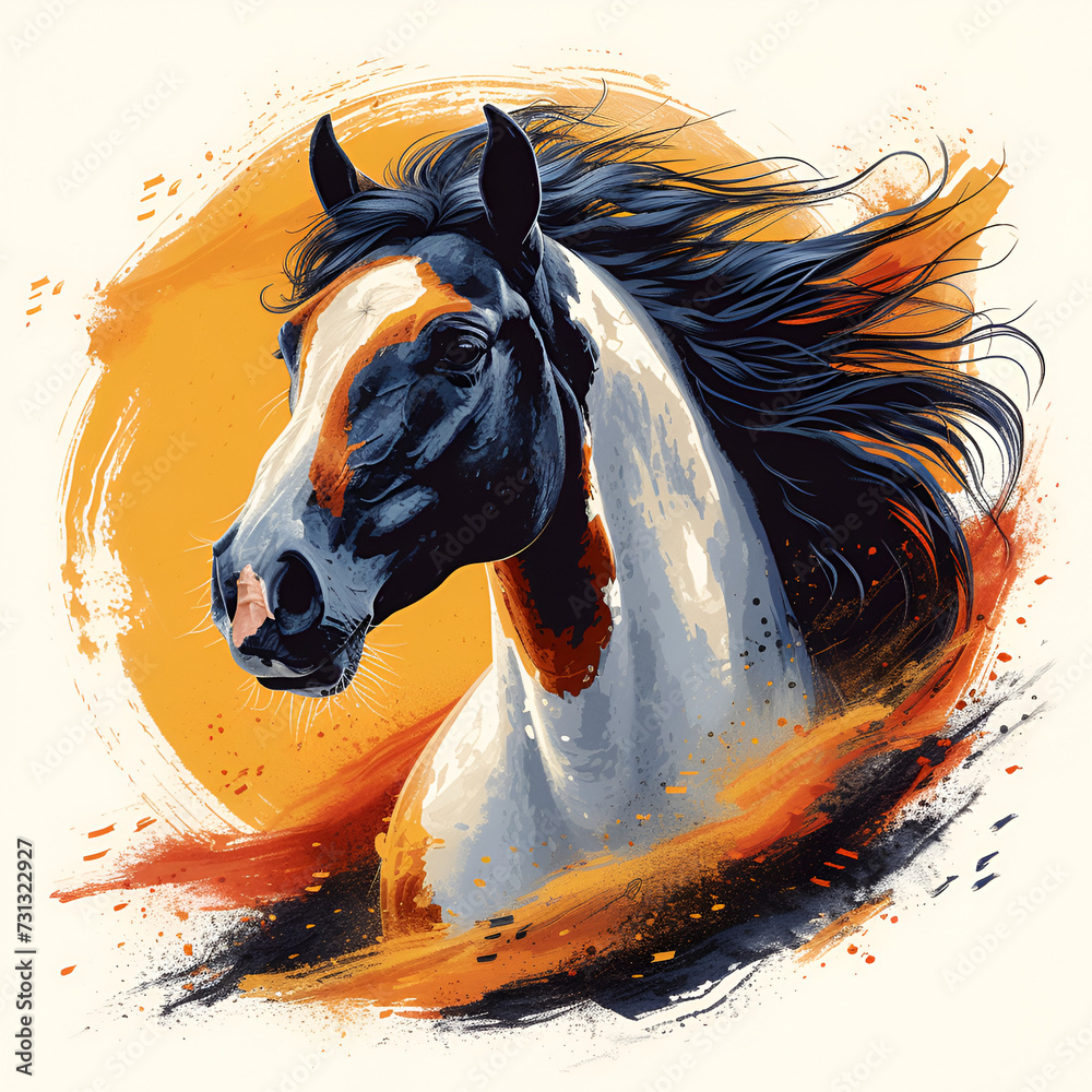 Horse Clipart, Horse Watercolor, Animal Clipart, Cute Horse, Commercial ...