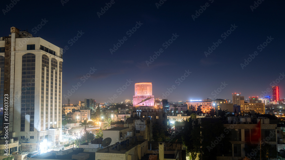 Amman, Jordan - October 9 2022 : Le Royal luxury hotel tower, one of ...