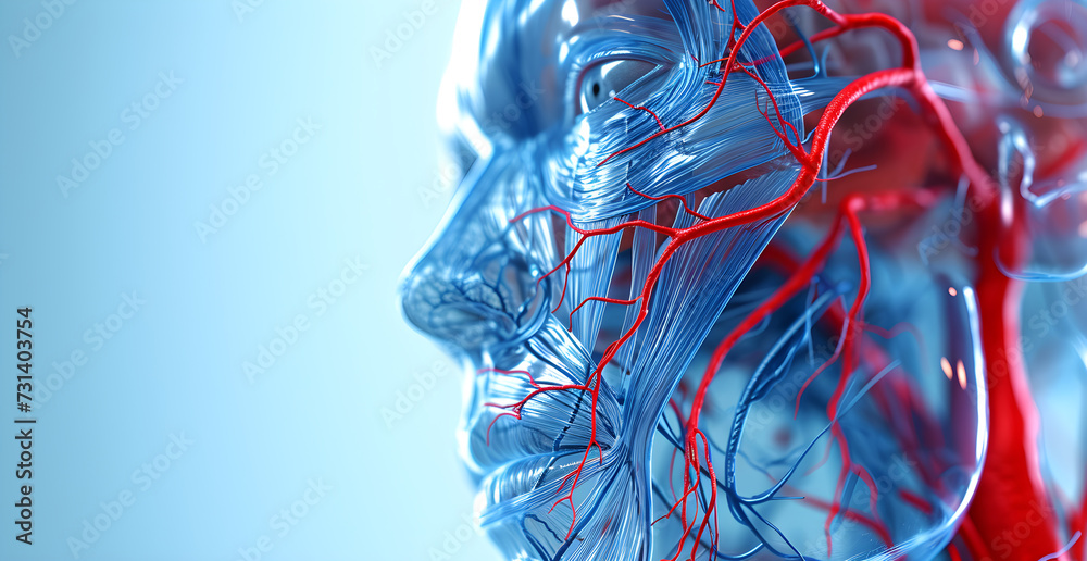 3d illustration of human body anatomy of the circulatory system with ...