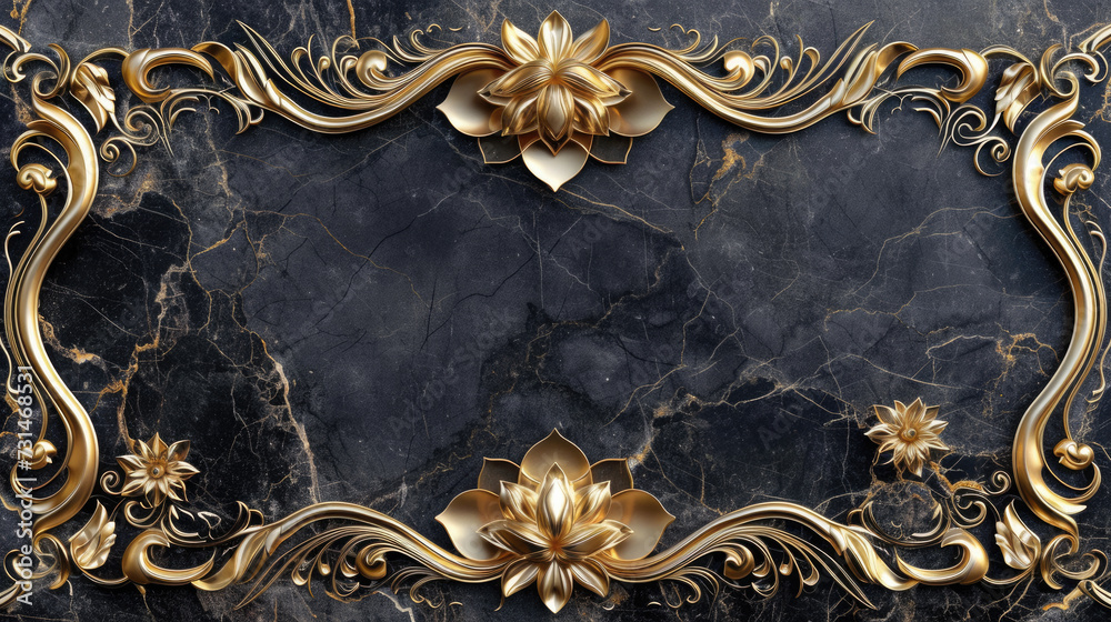 3D wallpaper, border frame mandala decorative, 3D wall tile design, 3d ...