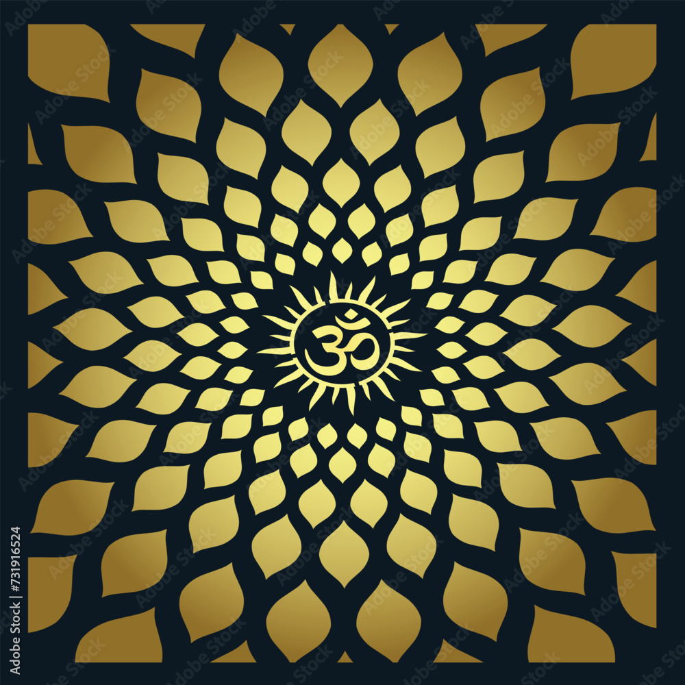 Om Jali design, Om cnc cut jali, corian jali for Temple Mandir door ...