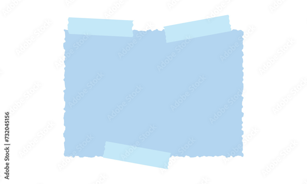 Torn paper sticky notes simple hand drawn flat style vector ...