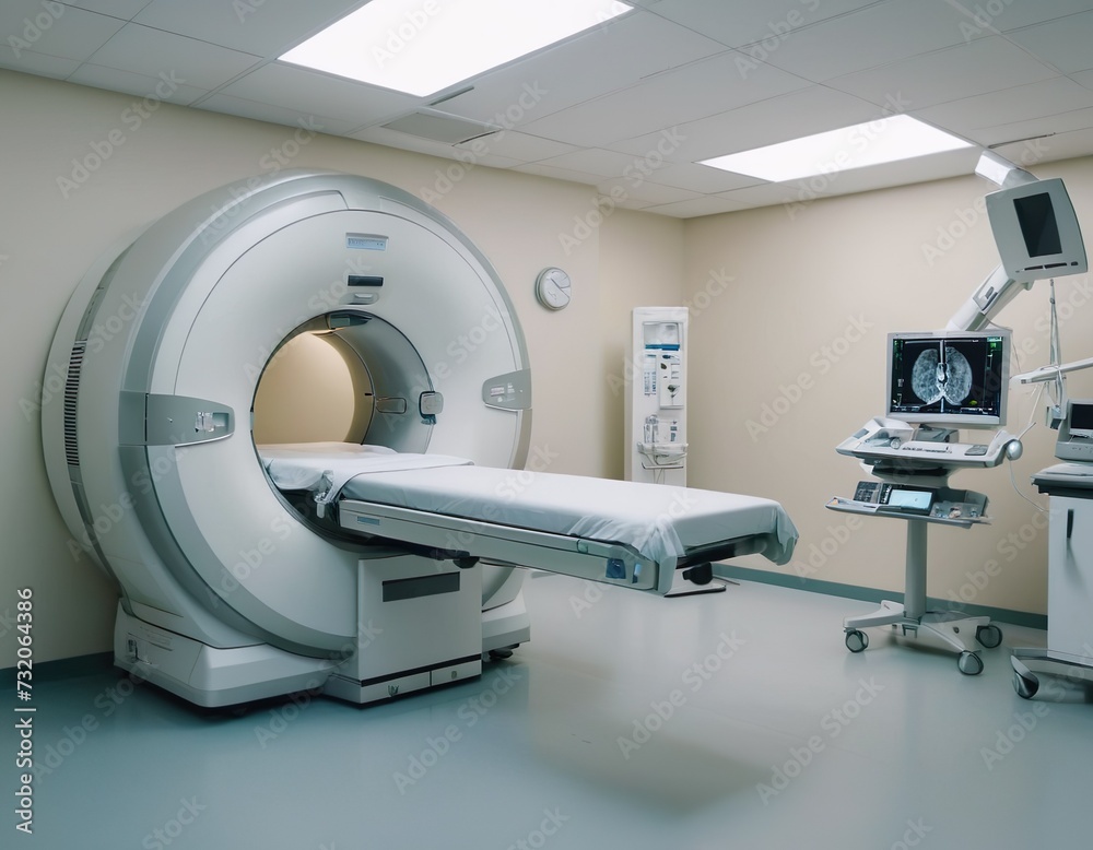 advanced mri or ct scan medical diagnosis machine at hospital lab as ...