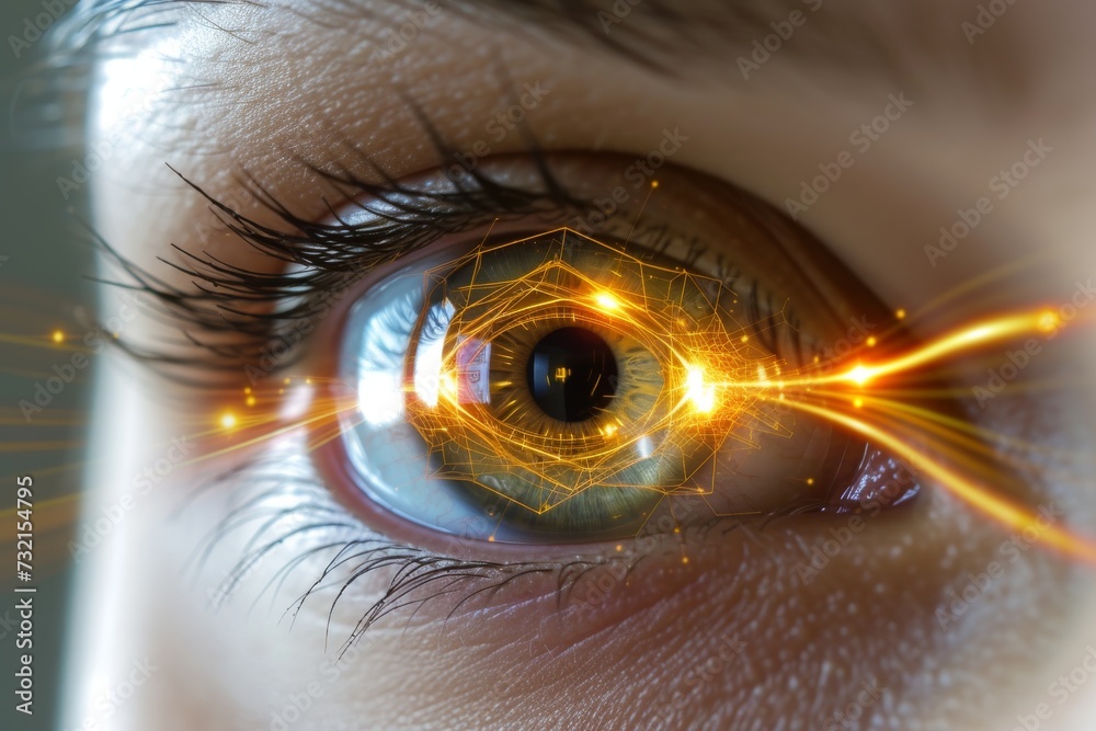 Human Cyborg AI Eye prk. Eye small incision lenticule extraction optic ...